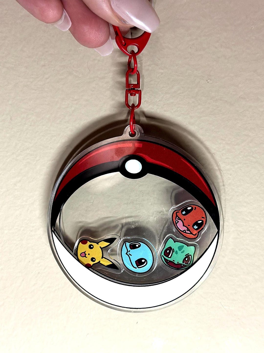 POKEBALL Pokemon SHAKER Rainbow Acrylic Double Sided Keychain - Etsy