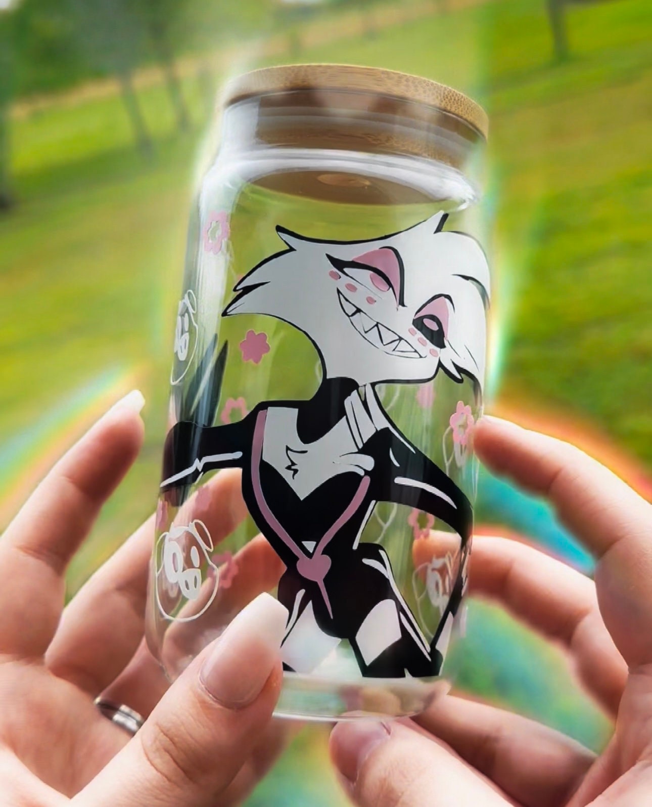 POISON Hazbin Hotel Angel Dust 16 Oz Glass Tumbler - Etsy