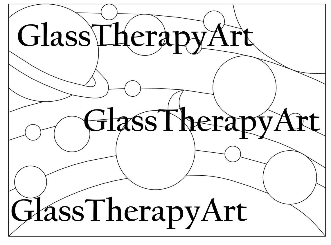PATTERN * Solar System Stained Glass Pattern * Commercial - Etsy