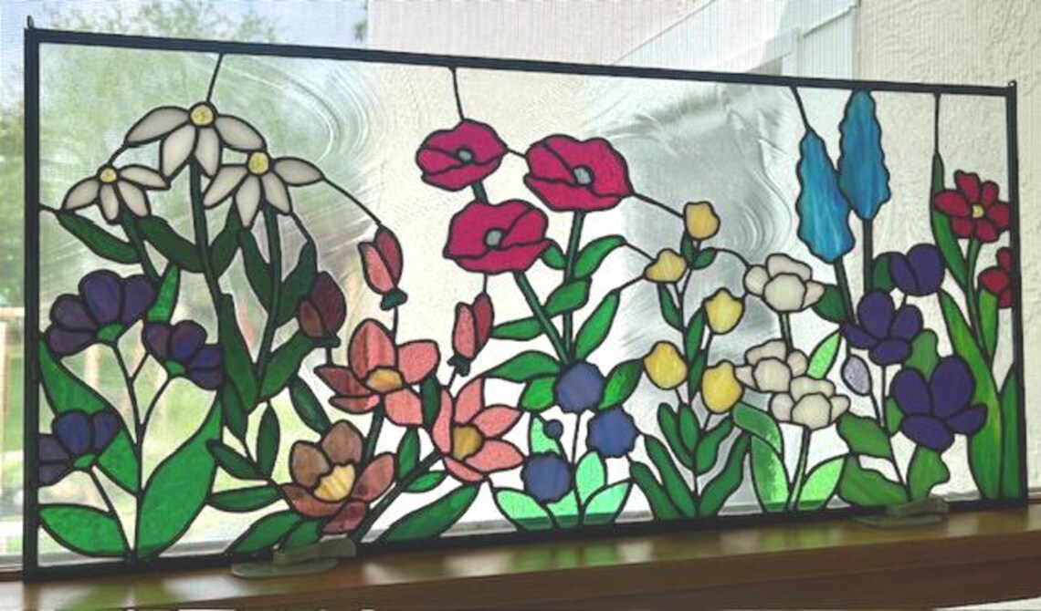 PATTERN * Spring Wildflower Stained Glass * Hobby License - Etsy