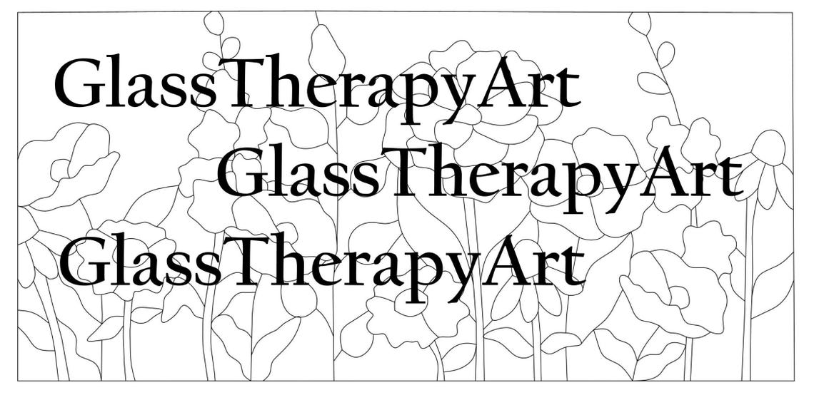 PATTERN * Summer Flower Stained Glass Pattern * Hobby License - Etsy