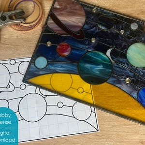 PATTERN * Solar System Stained Glass Pattern * Hobby - Etsy