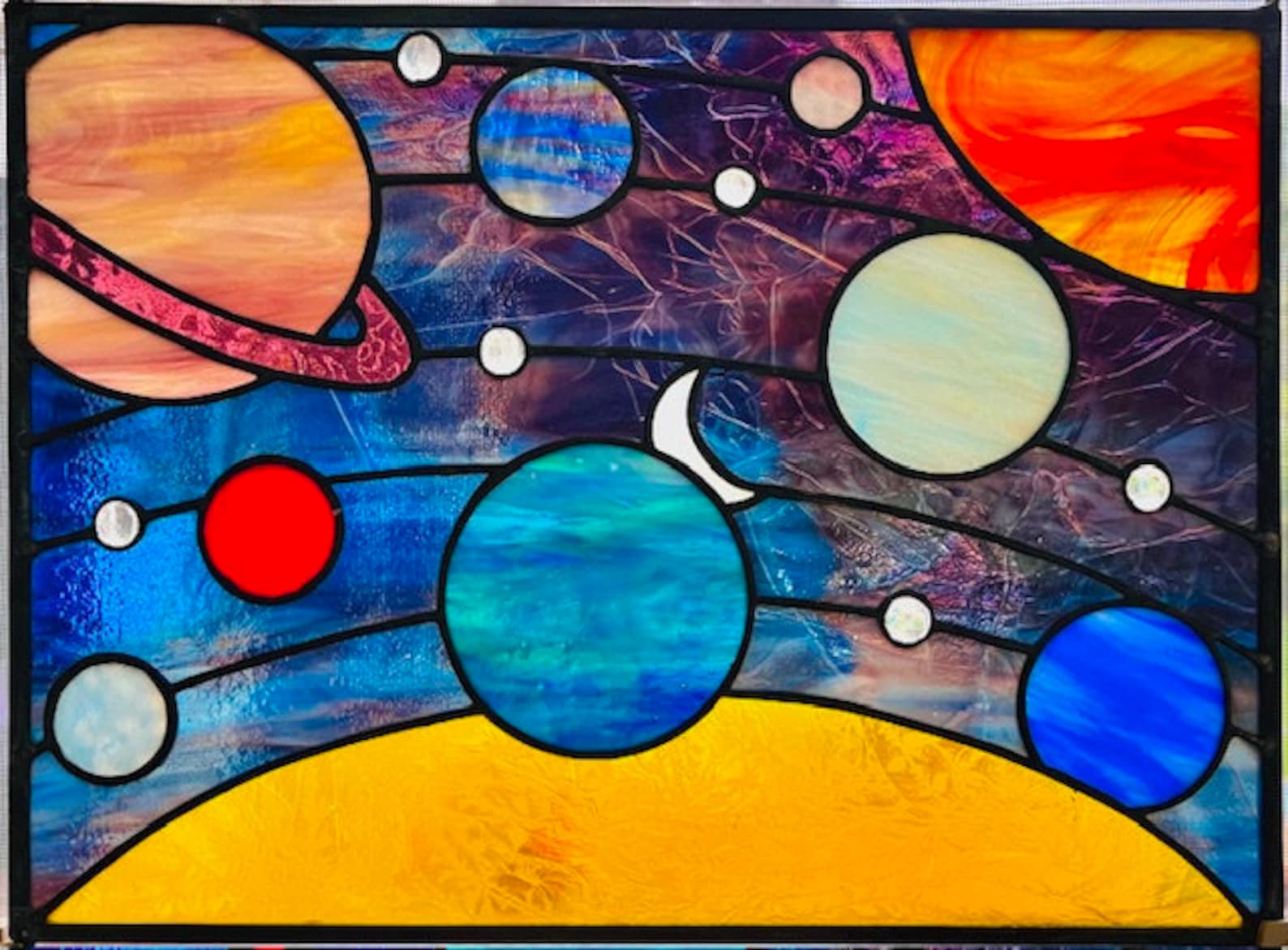 PATTERN * Solar System Stained Glass Pattern * Commercial - Etsy