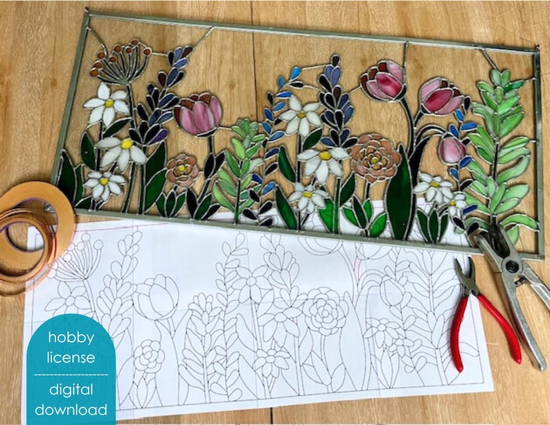 PATTERN * Wildflower Stained Glass * Hobby License - Etsy
