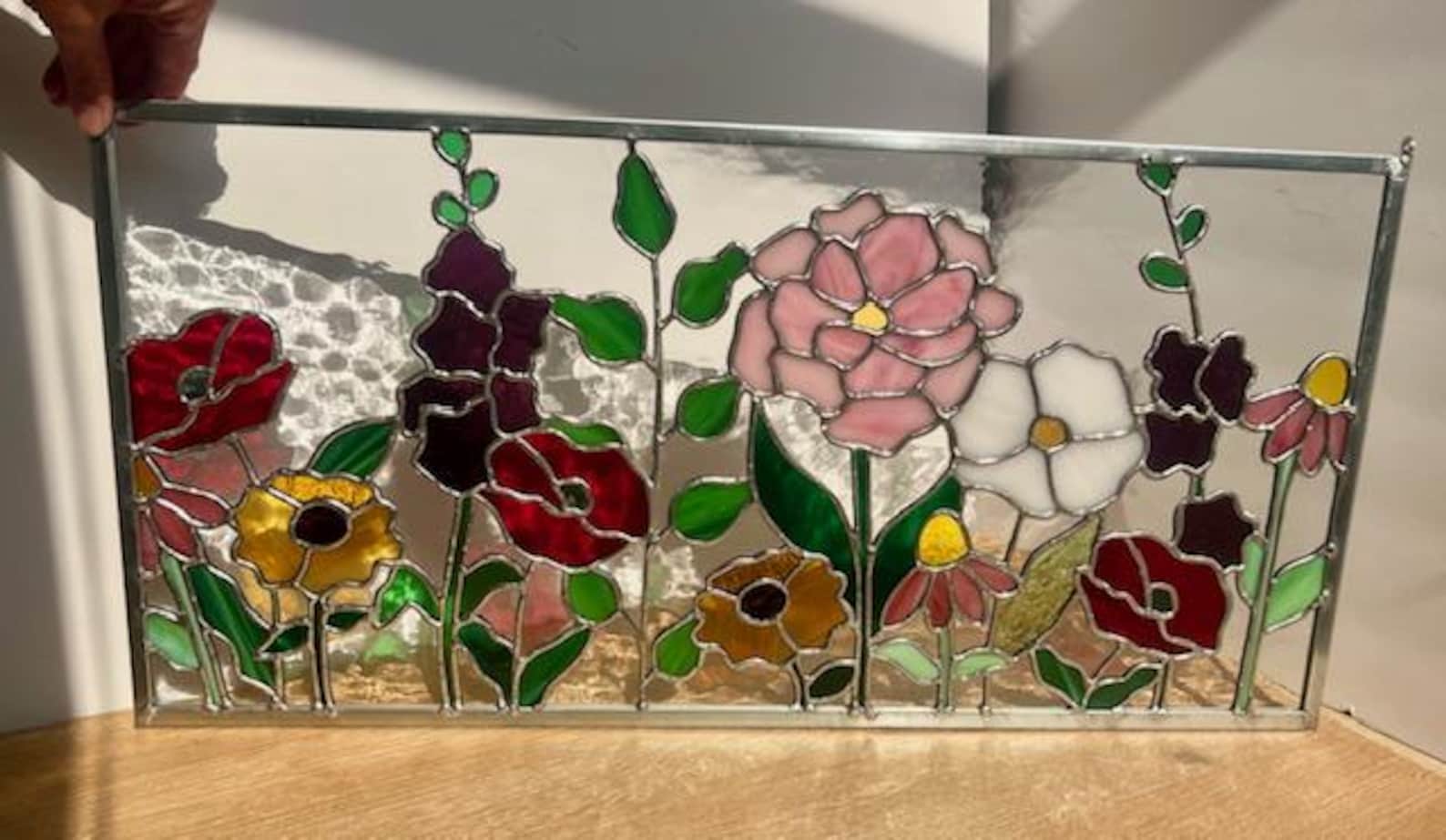 PATTERN * Summer Flower Stained Glass Pattern * Hobby License - Etsy