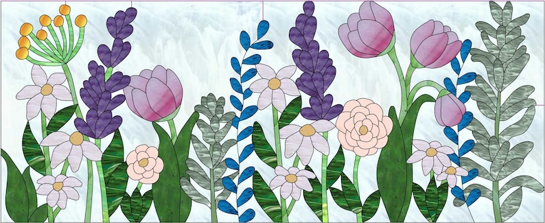 PATTERN * Wildflower Stained Glass * Hobby License - Etsy