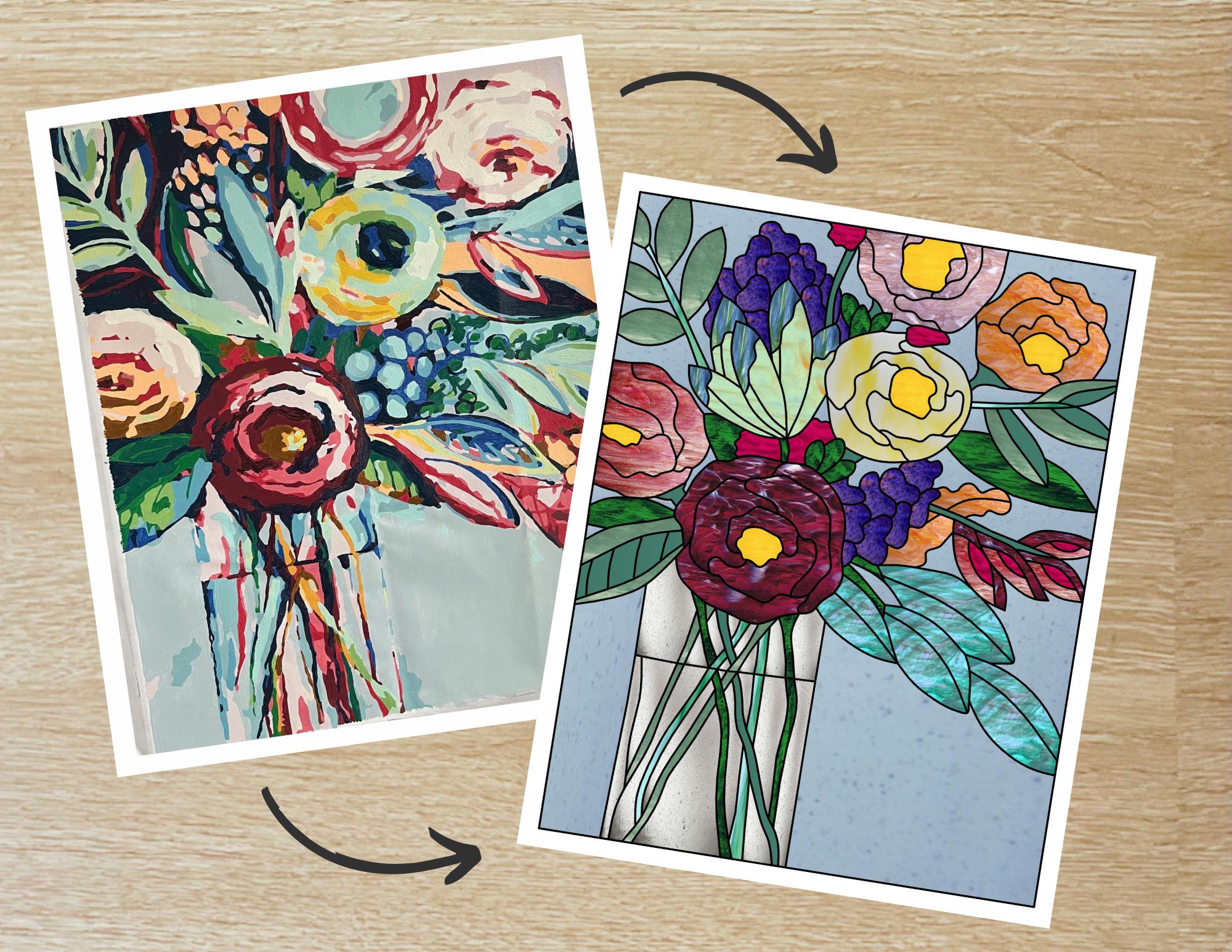 Custom Stained Glass Pattern Design - Etsy