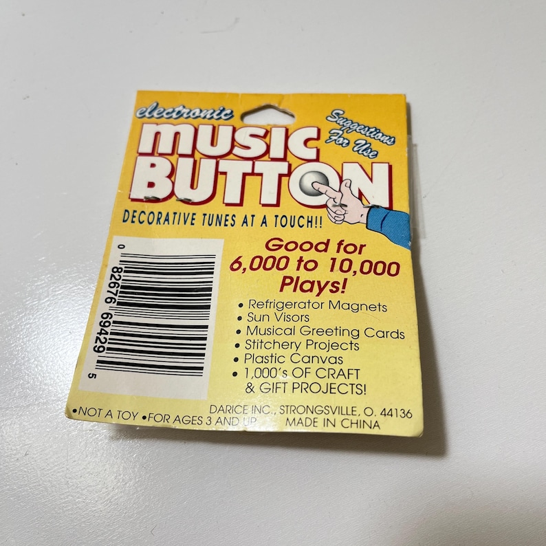 Darice Electronic Music Buttons - Rare - Add Music to Your Crafts ...