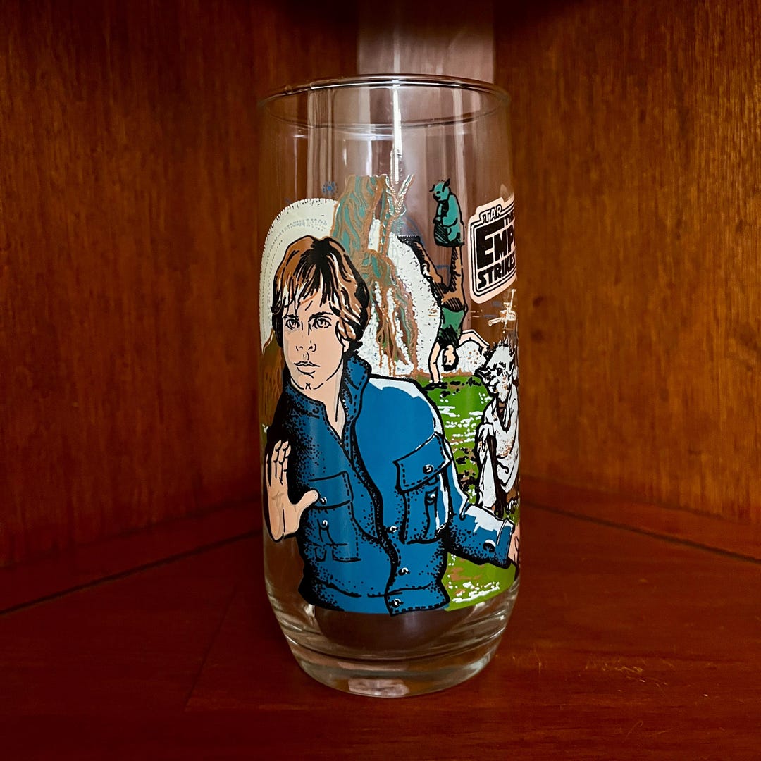 Vintage 1980's Star Wars Coca-cola Collector's Glass - Luke Skywalker ...