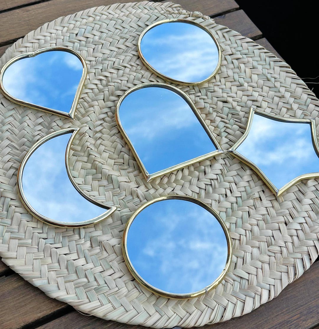Moroccan Handcrafted Mirrors – Symbolic Shapes – Boho Wall Decor ...