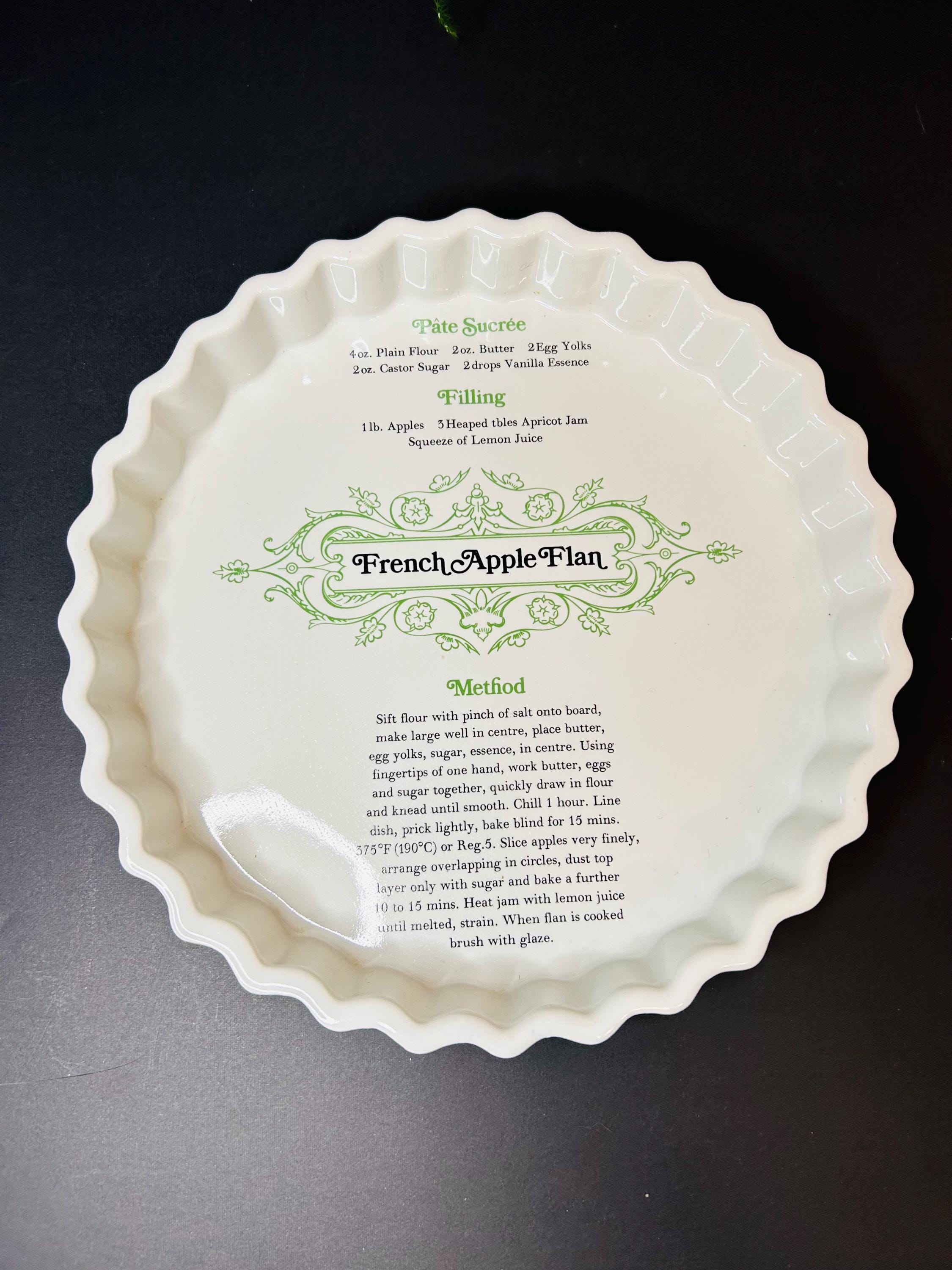 Vintage French Apple Flan Recipe Plate by ICTC London-mother’s Day Gift ...
