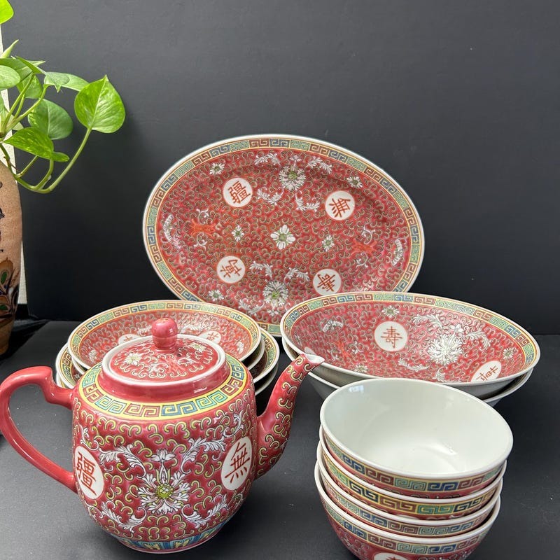 Chinese Dinnerware Mun Shou - Etsy