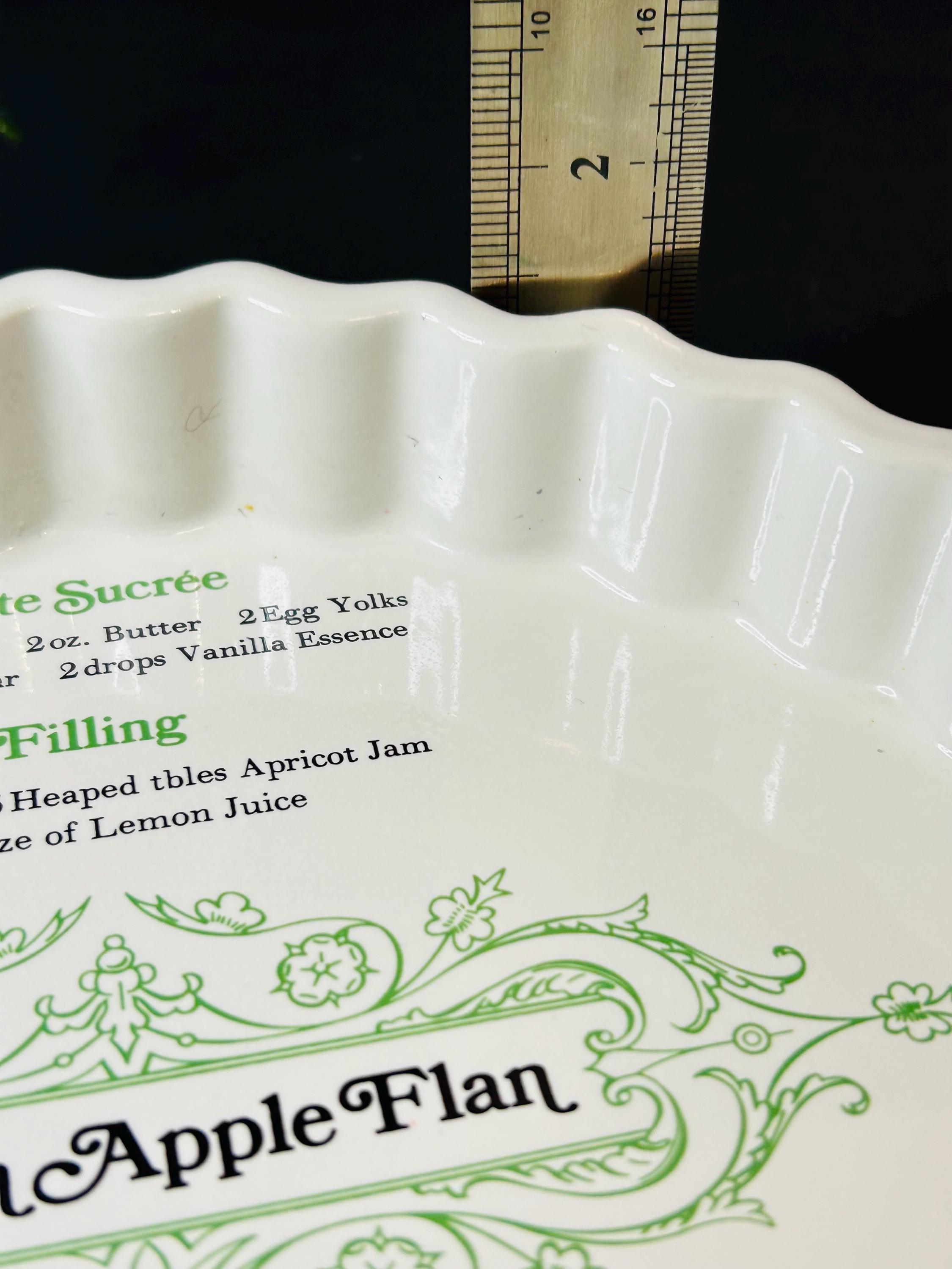 Vintage French Apple Flan Recipe Plate by ICTC London-mother’s Day Gift ...