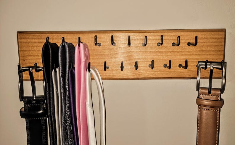 Custom Wood Tie Rack - Etsy
