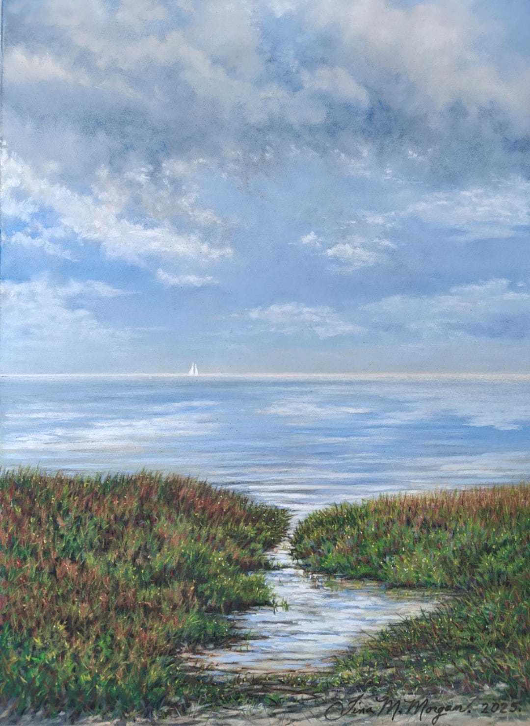 Alligator Walk Out by Tina M Morgan, Original Pastel Painting on ...