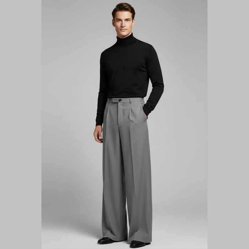 Men’s Wide Leg Pants Sewing Pattern | Loose Fit Trousers XS–4XL ...