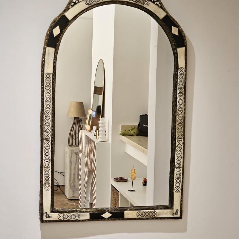 Bone Inlay Mirror - Etsy