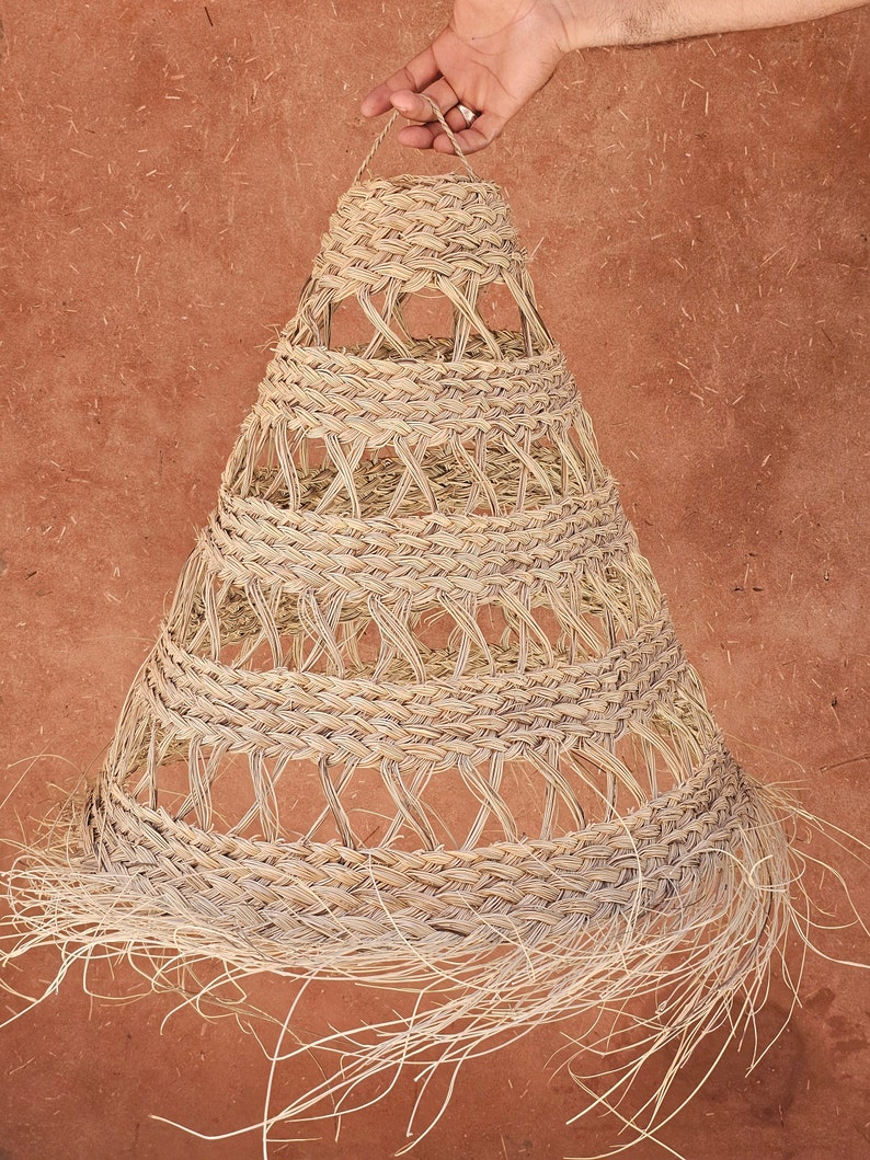 Straw Boho Pendant Light, Straw Lampshade - Etsy