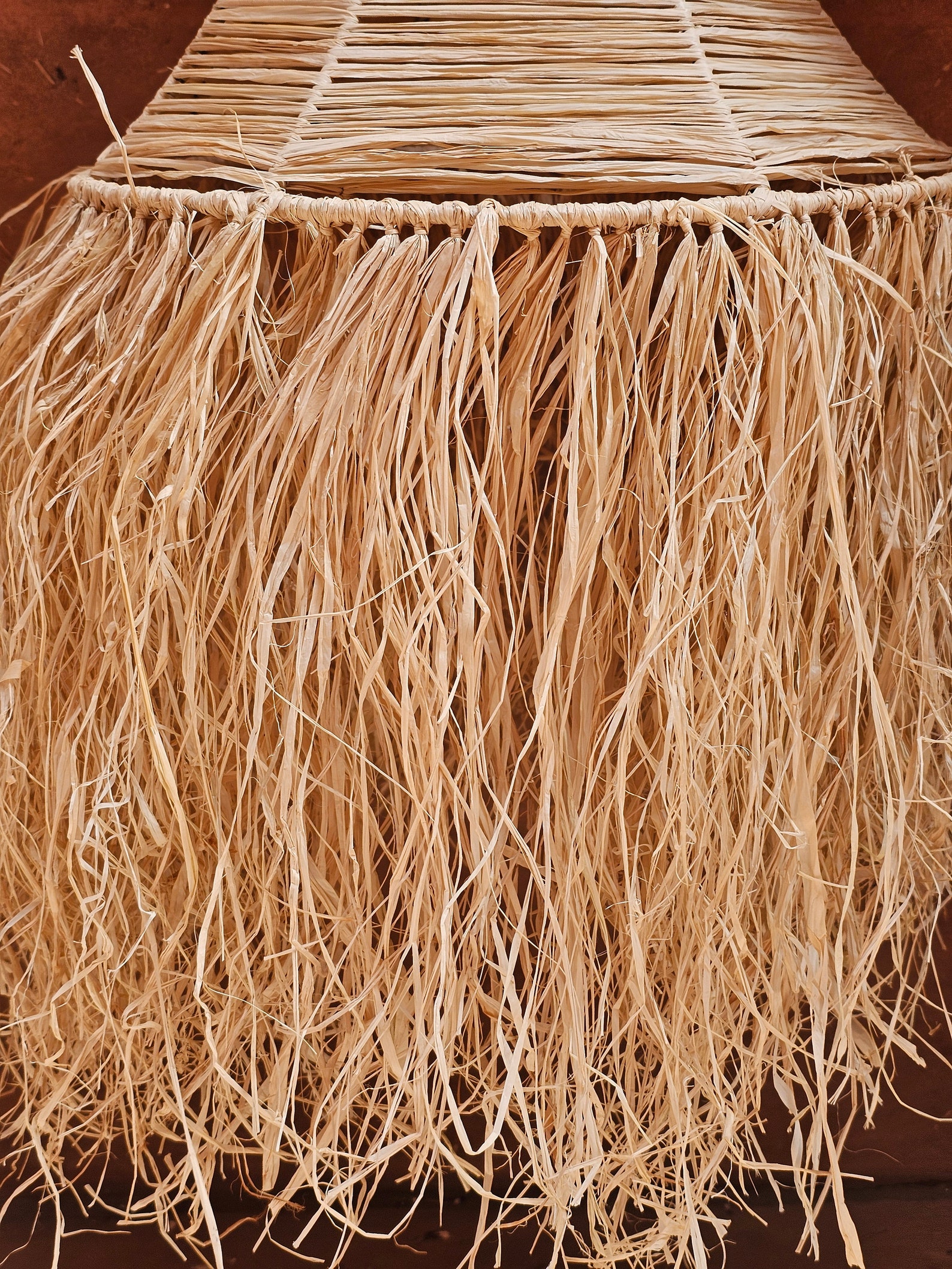 Raffia Pendant Light , Hanging Lamp Shade in Raffia - Etsy