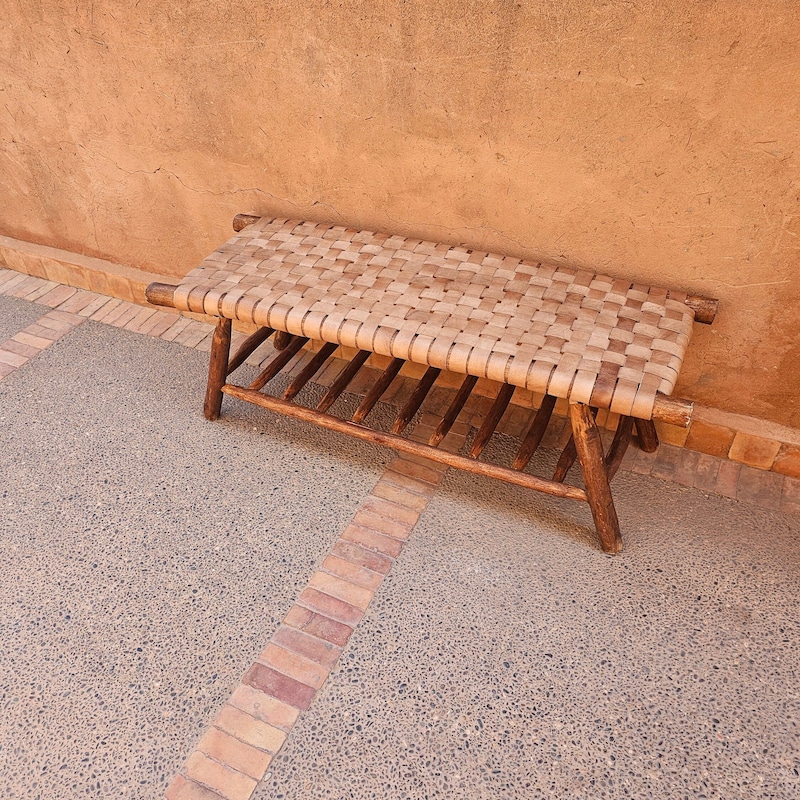 Leather Storage Bench - Etsy
