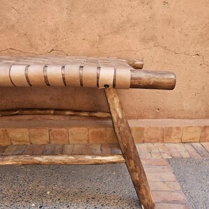 Moroccan Bench With Leather - Etsy