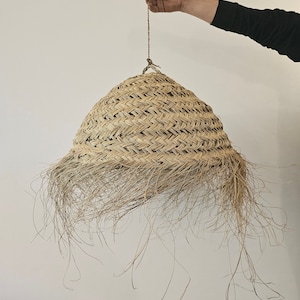 Straw Ball Pendant Light, Straw Lampshade - Etsy