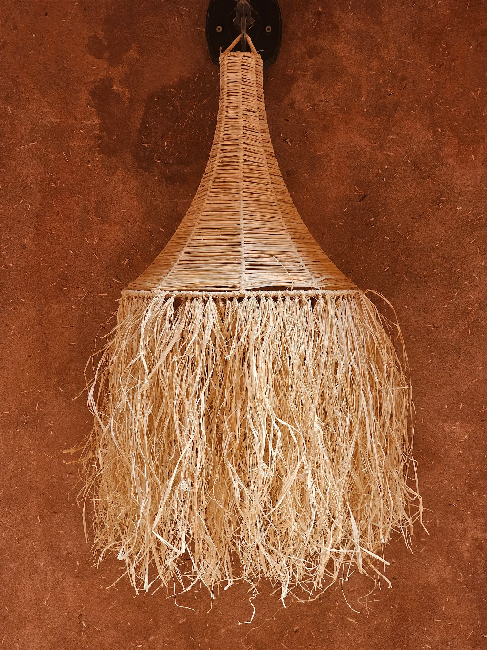 Raffia Pendant Light , Hanging Lamp Shade in Raffia - Etsy