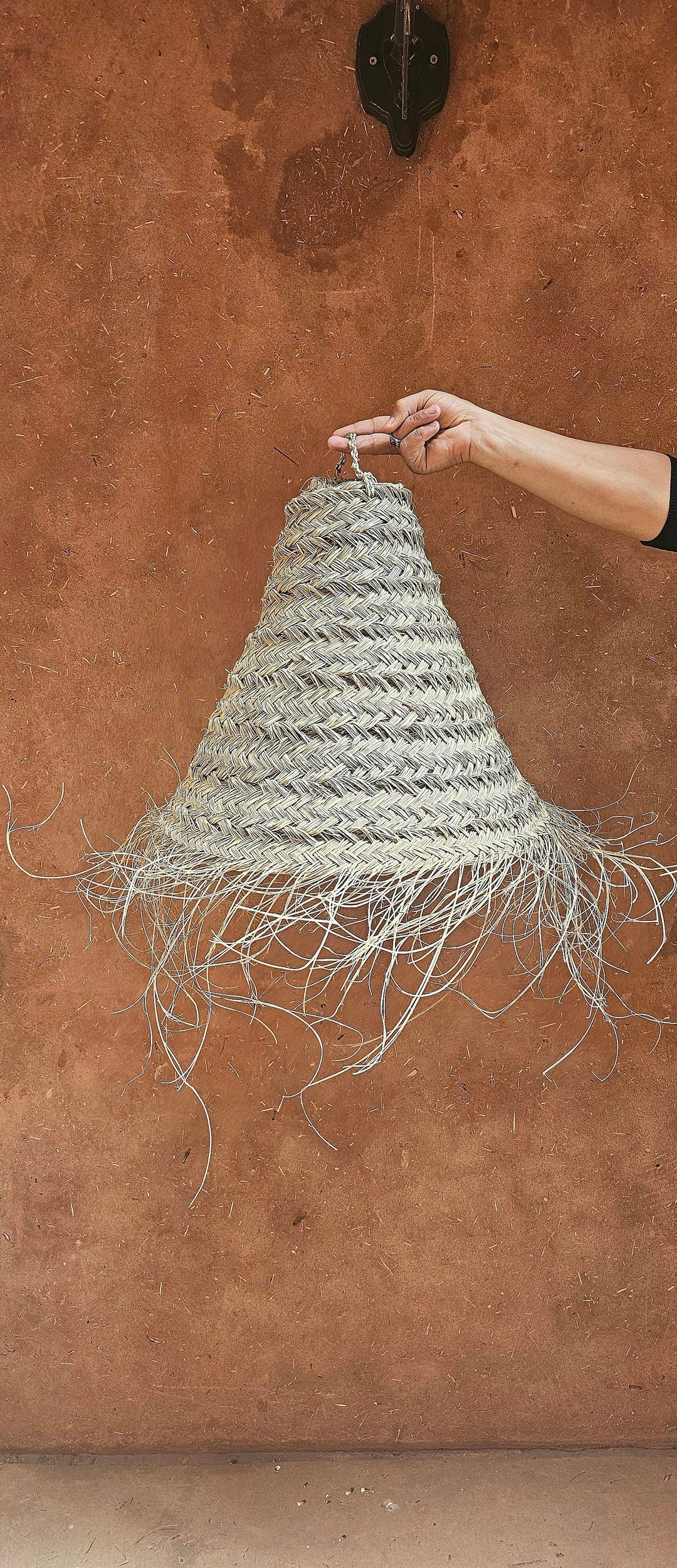 Straw Boho Pendant Light, Straw Lampshade - Etsy