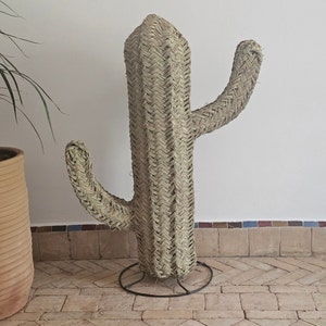 Decorative Moroccan Cactus Made in Straw - Etsy