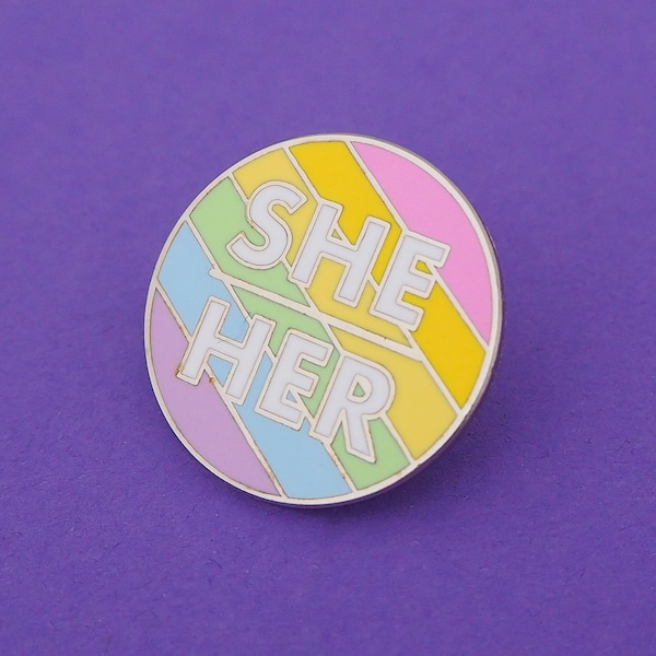 Pronoun Pins - Etsy