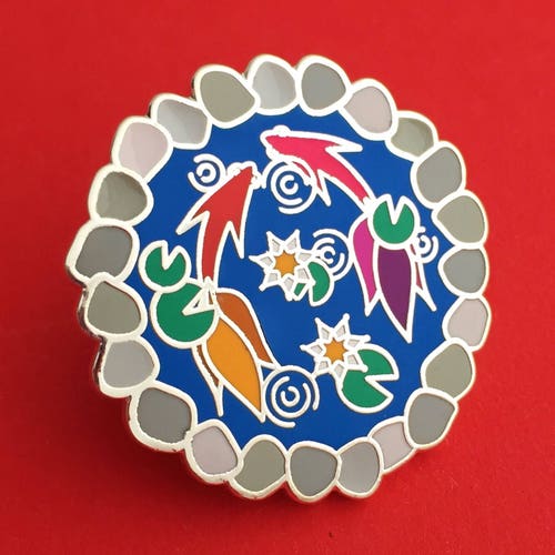 Koi Ornamental Fish Pond Enamel Pin Badge Japan Pin Badge - Etsy