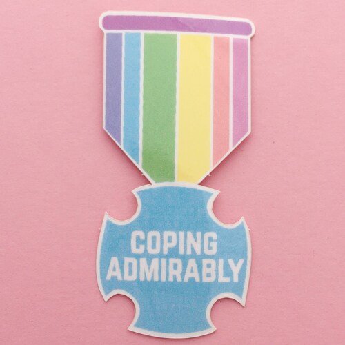 Coping Admirably Vinyl Sticker | Etsy