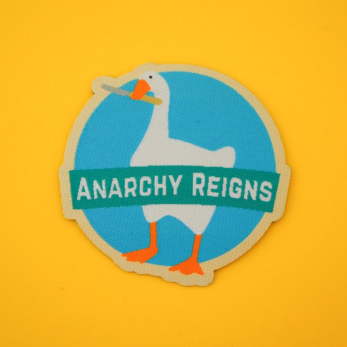 Anarchy Reigns Iron on Patch - Untitled Goose Game Patch - Honk - Etsy