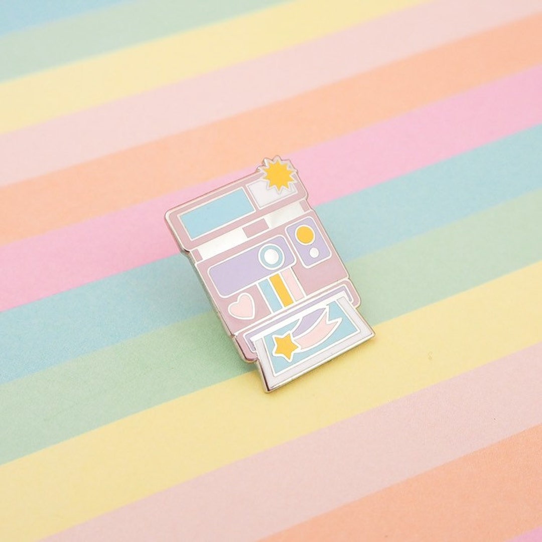 Pastel Camera Enamel Pin Instant Camera Pin Badge Cute - Etsy