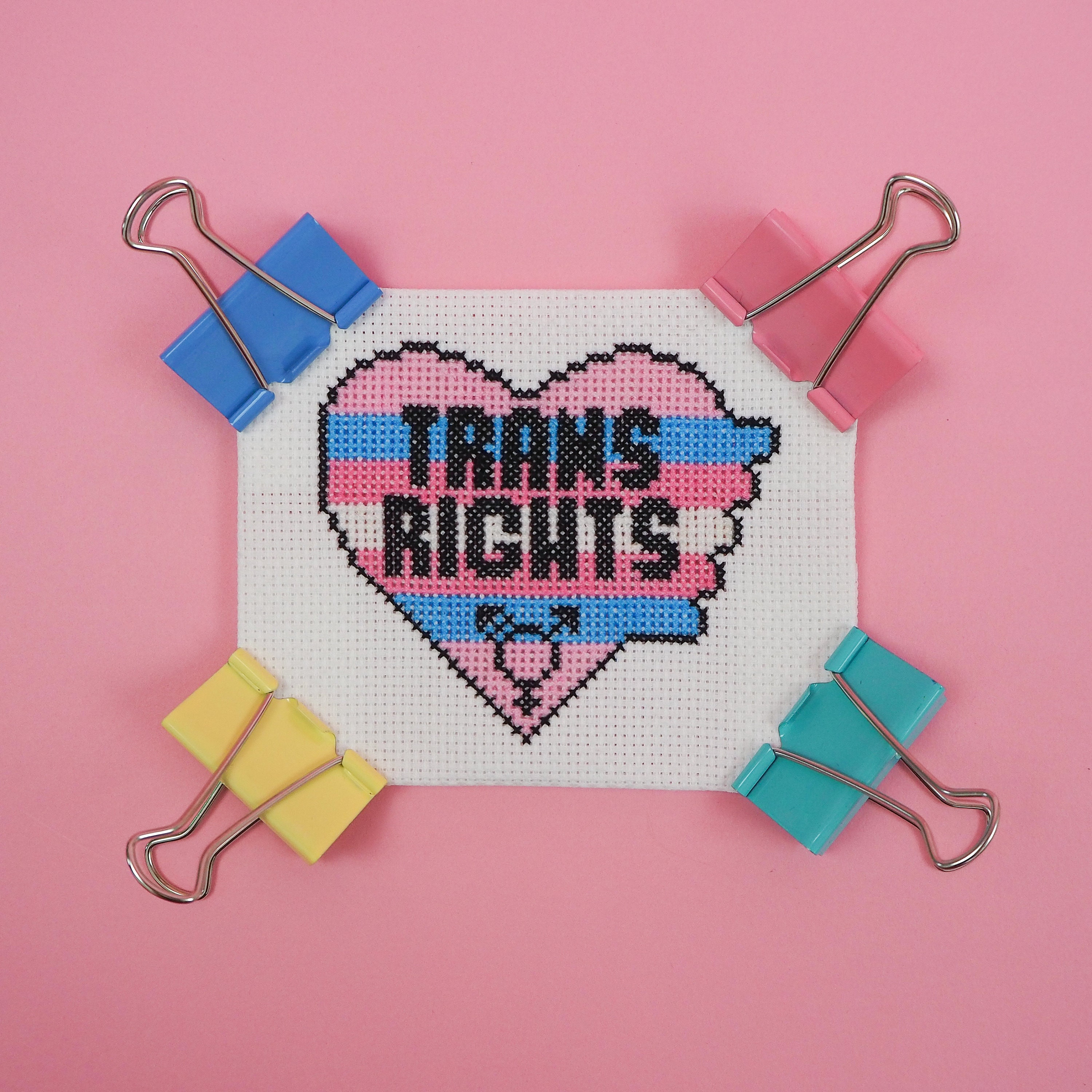 Trans Rights Cross Stitch Pattern PDF Instant Download | Etsy