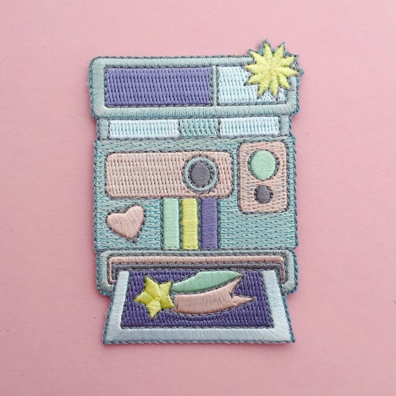 Pastel Camera Patch Iron on Rainbow Camera Patch - Etsy