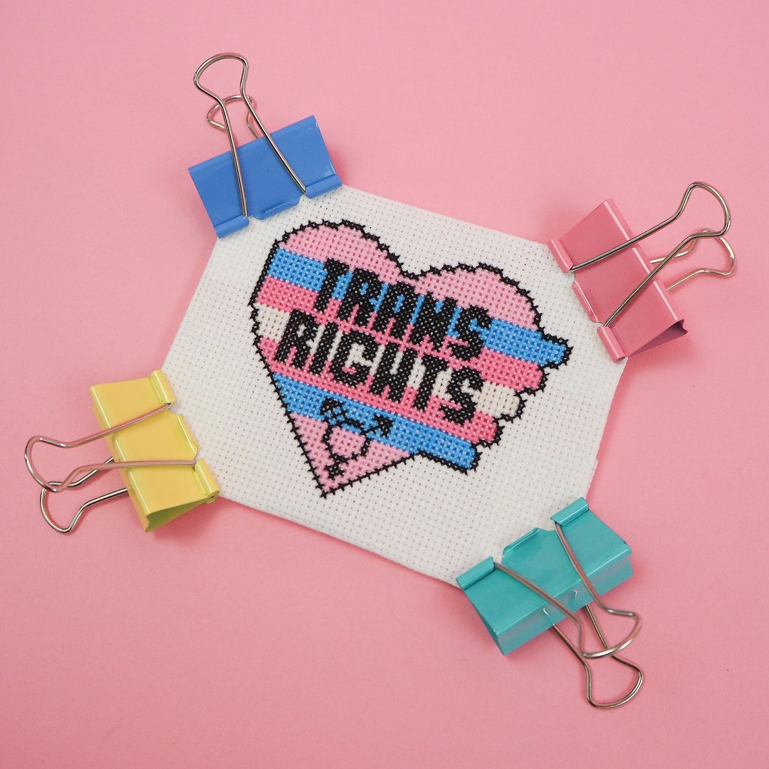 Trans Rights Cross Stitch Pattern PDF - Instant Download - Downloadable ...