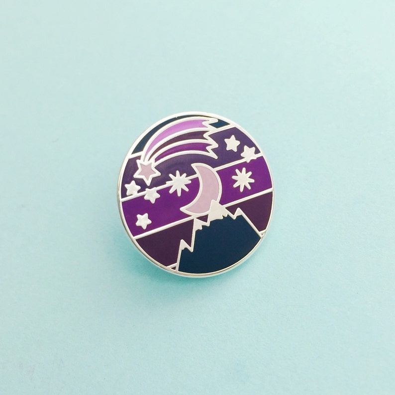Night Sky Enamel Pin Badge Ombre Pin Purple Lapel Pin - Etsy