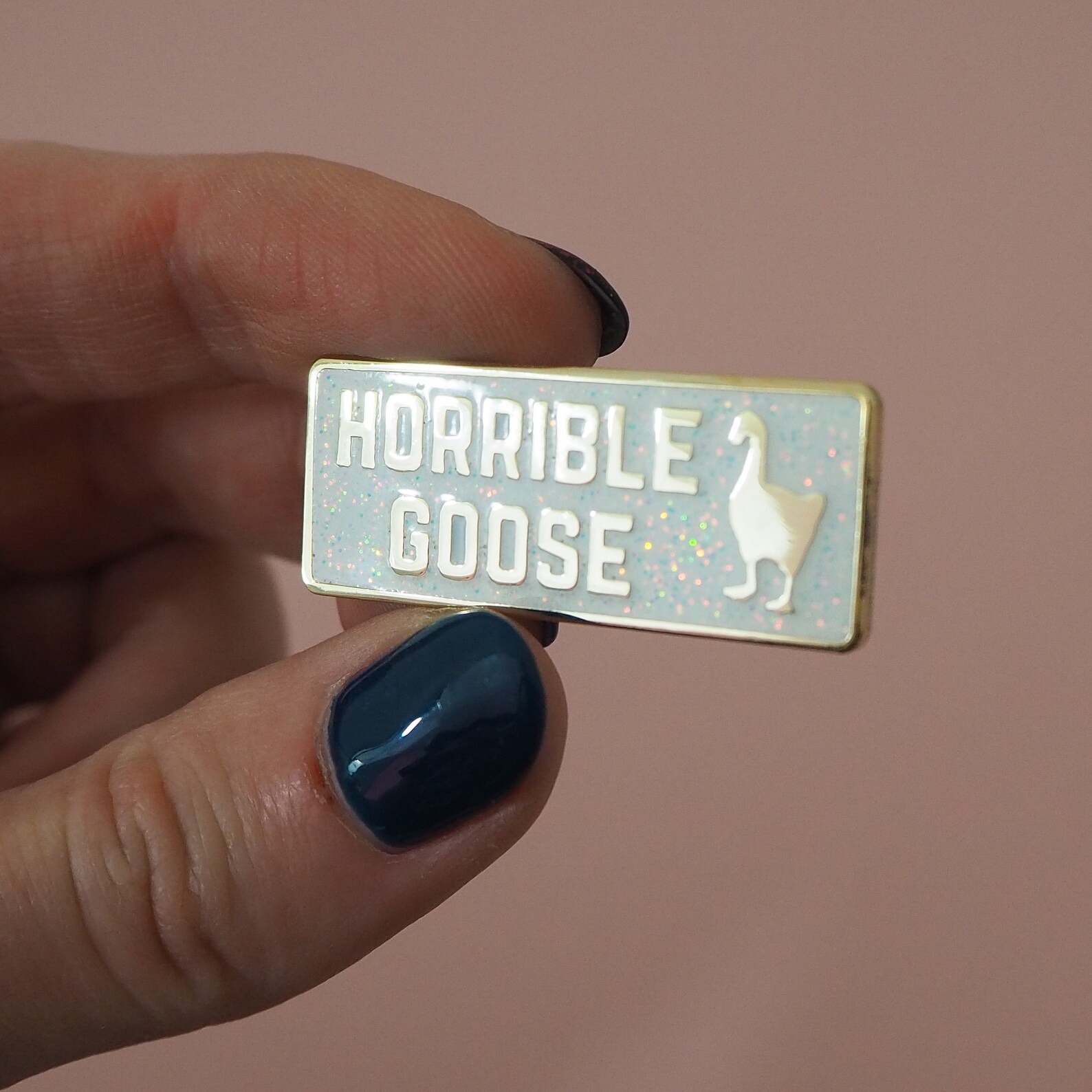 Horrible Goose Glitter Enamel Pin Untitled Goose Game Lapel - Etsy
