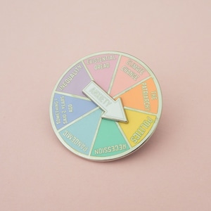 Anxiety Spinner Pin Badge - Mental Health Gifts - Enamel Pin - Lapel ...