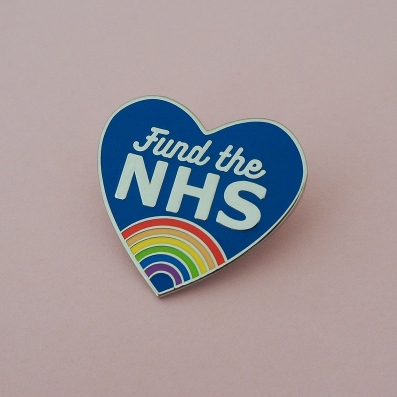 Fund the NHS Enamel Pin Badge - Lapel Pin - Etsy UK