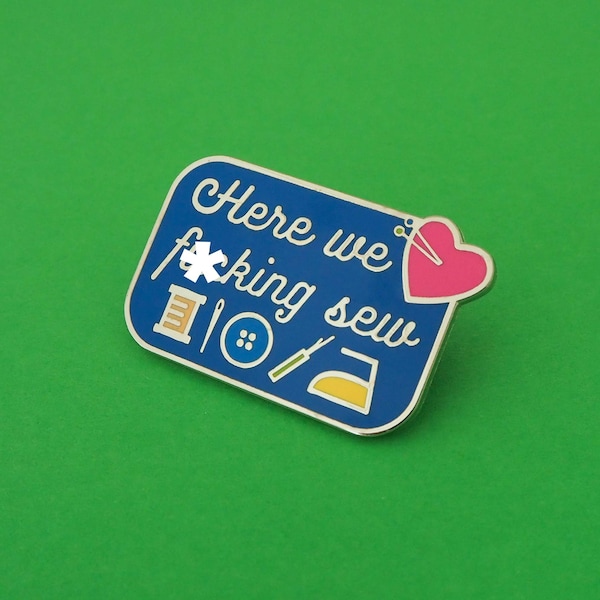Sewing Enamel Pin - Etsy