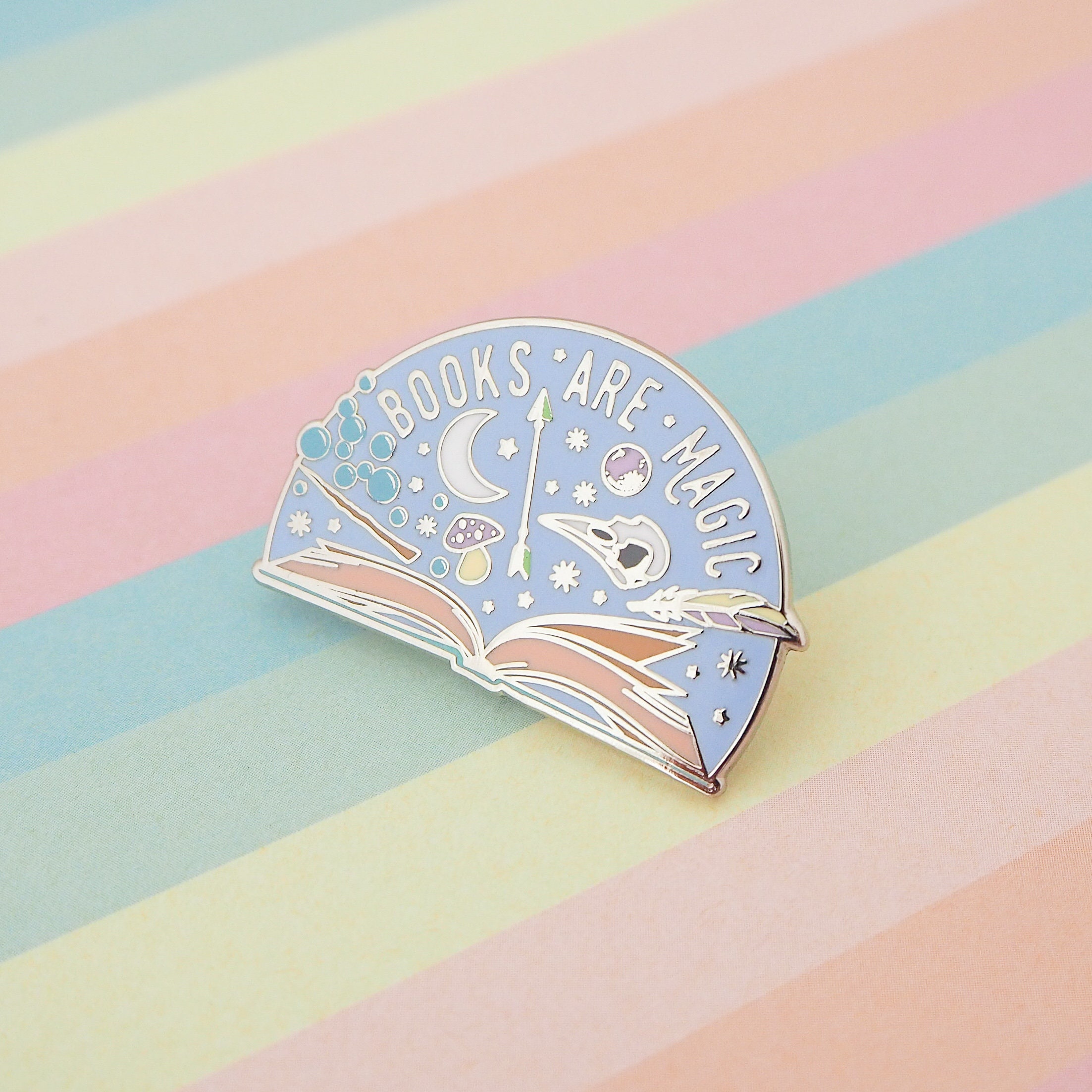 Books Are Magic Enamel Pin Hard Enamel Lapel Pin Book - Etsy