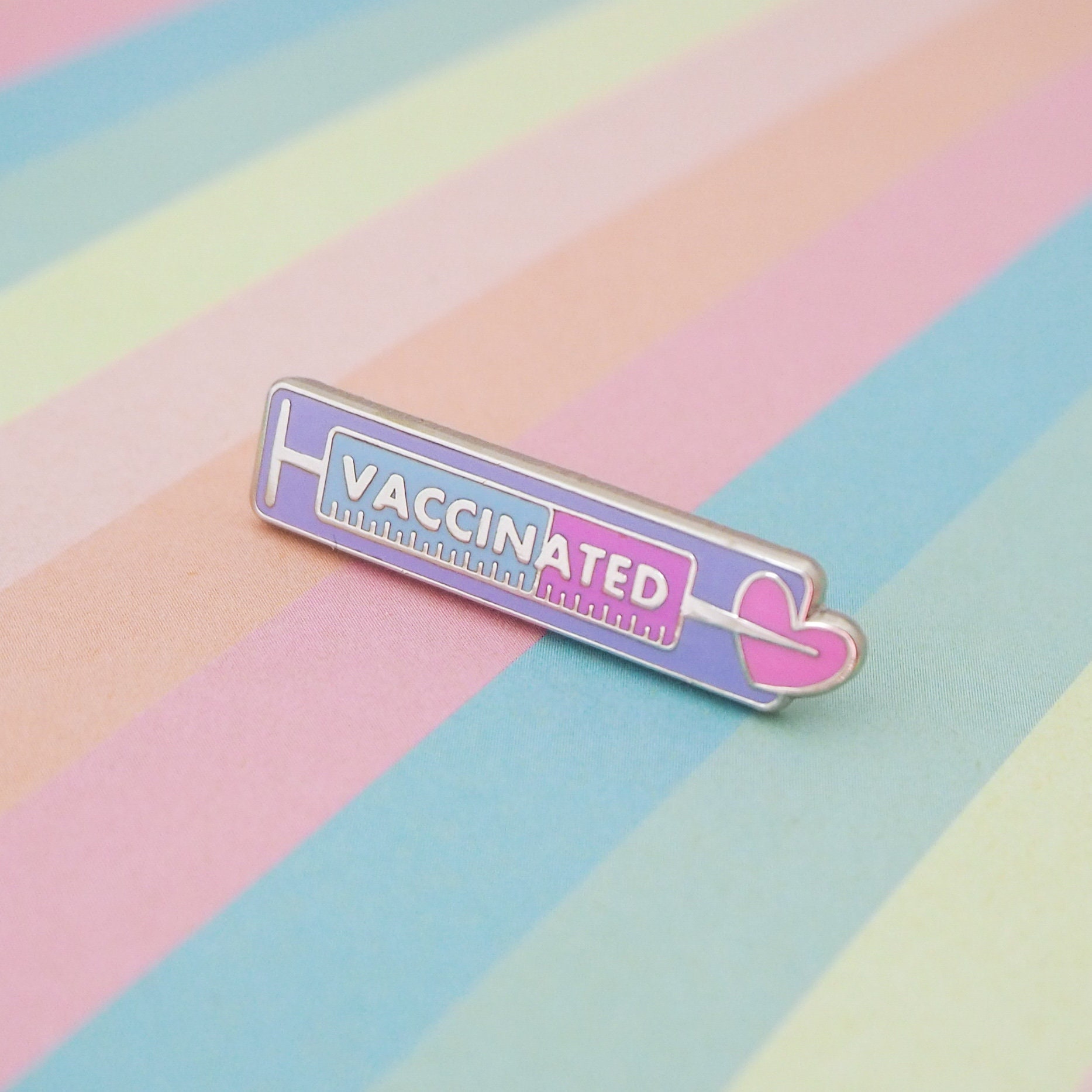 Vaccinated Enamel Pin Badge Health Care Lapel Pin Vaccines - Etsy