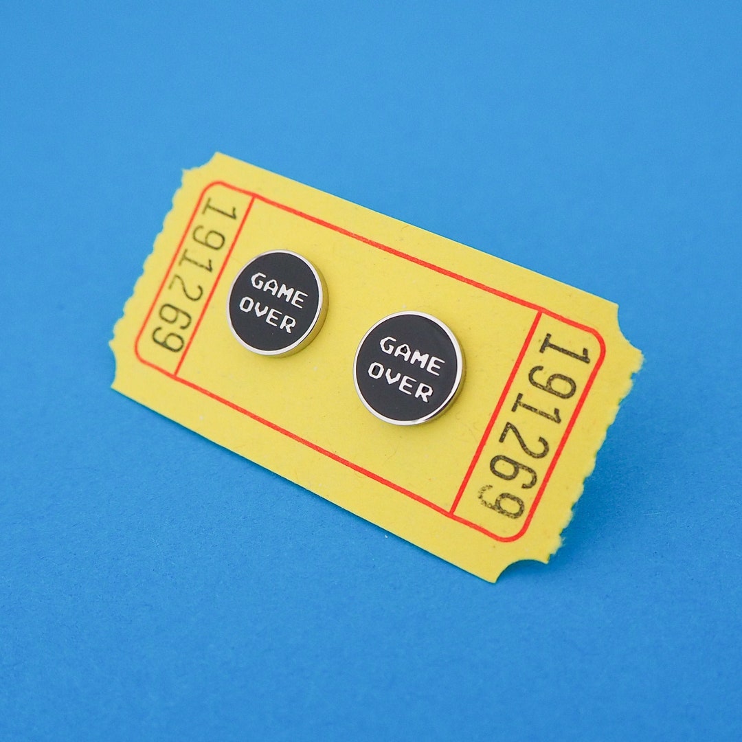 Game Over Stud Earrings - Etsy