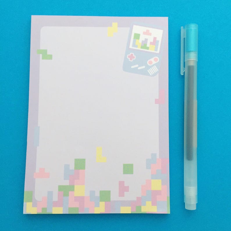 Pastel Gameboy Tetris Notepad Retro Game A6 Notepad - Etsy