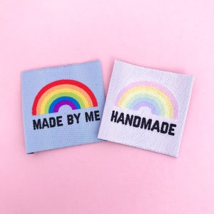 Made by Me Rainbow Clothing Label - Etsy