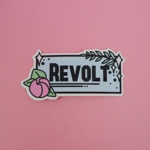 Revolt Vinyl Sticker - Blue Sticker - Etsy