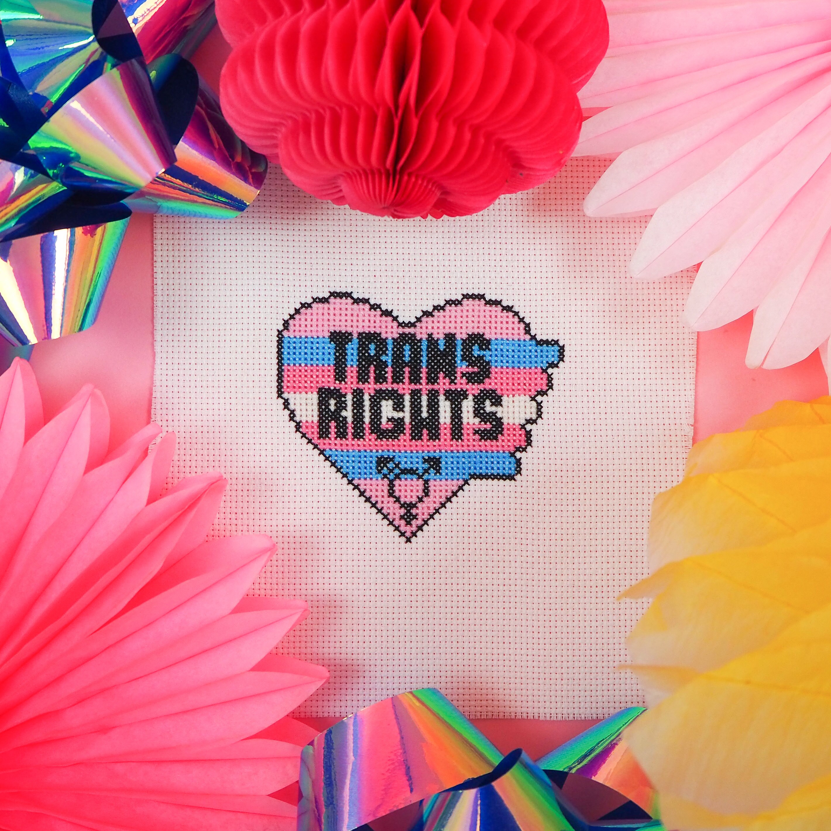 Trans Rights Cross Stitch Pattern PDF Instant Download | Etsy