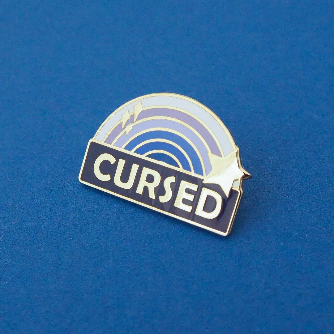 Cursed Enamel Pin Badge - Lapel Pin - Etsy